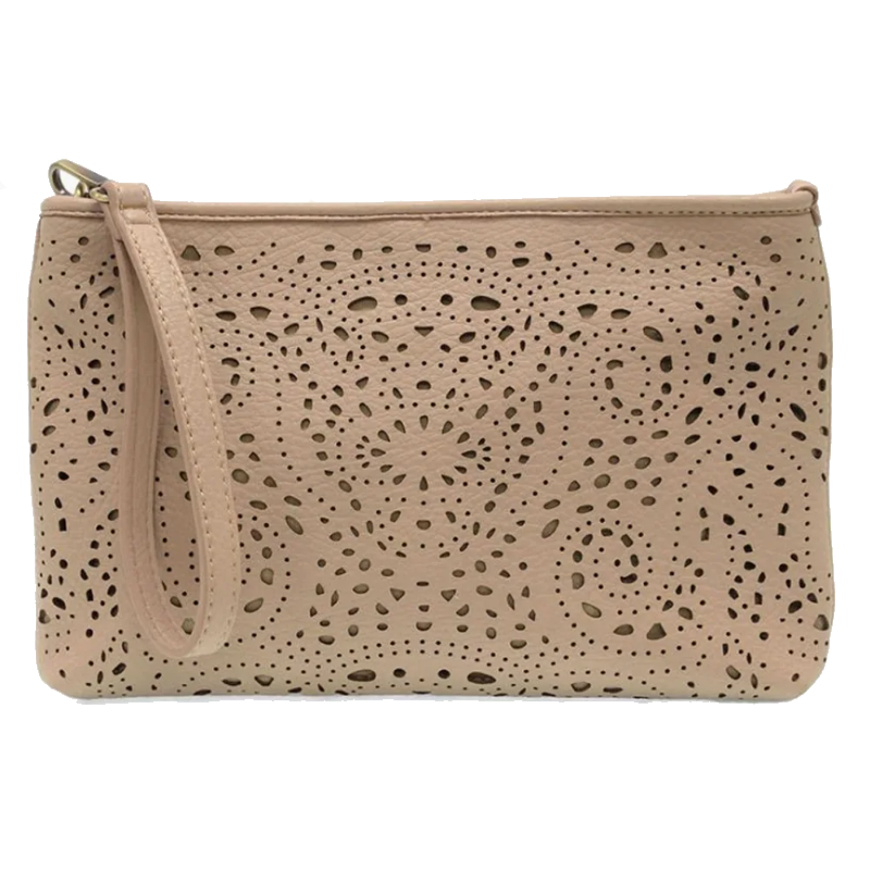Joy Susan Quinn Laser Cut Convertible Crossbody - Taupe - Stan's Shoes