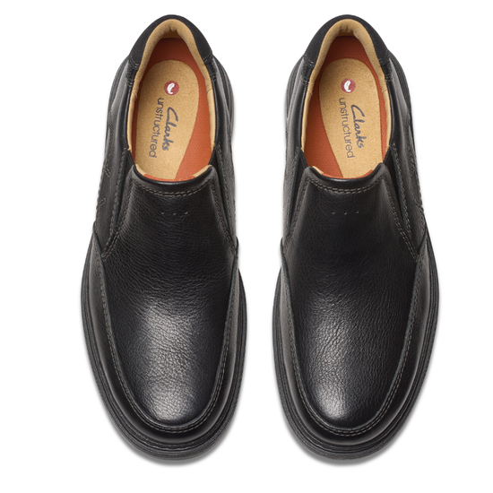 Men's Clarks Un Briley Step - Black Leather - Stan's Shoes