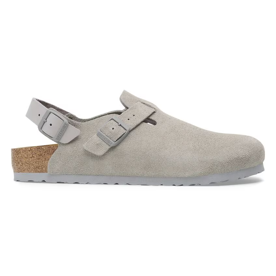 Women's Birkenstock Tokio - Stone Coin Suede - Stan's Shoes
